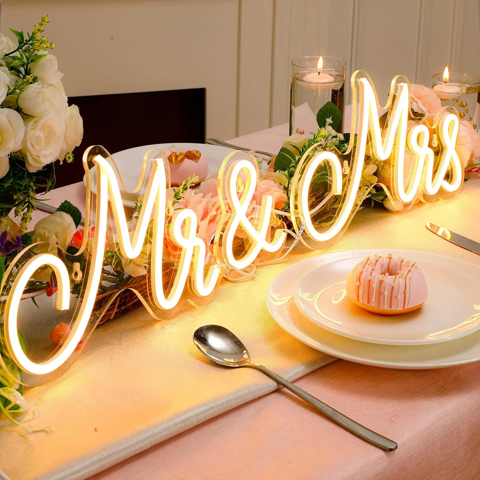 Mr And Mrs Neon Sign For Wedding | Gifts Flash