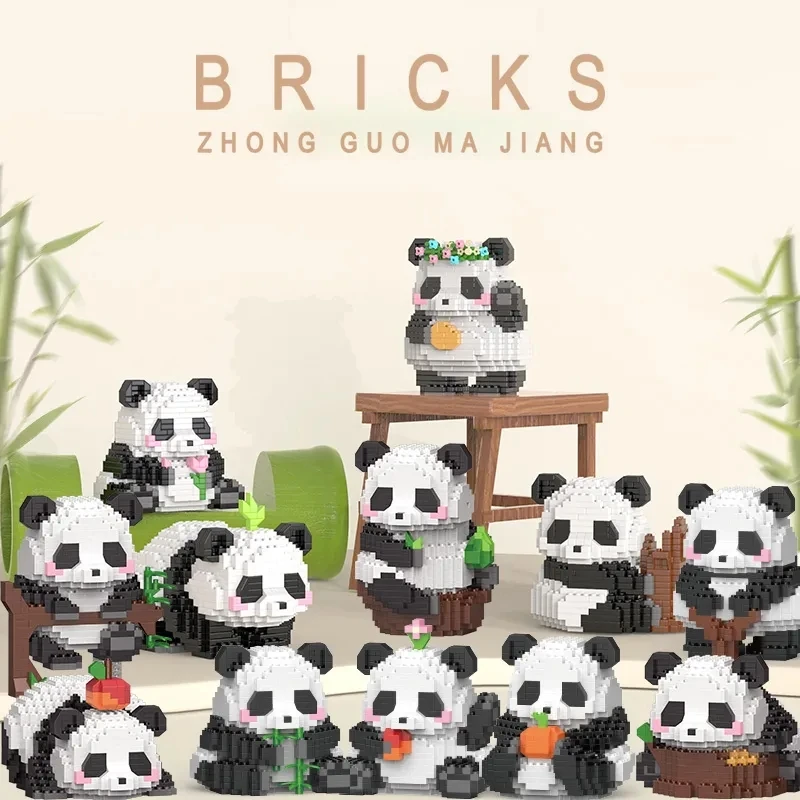 New-Kawaii-Panda-Series-Micro-Particle-Building-Block-Creative-Cute ...