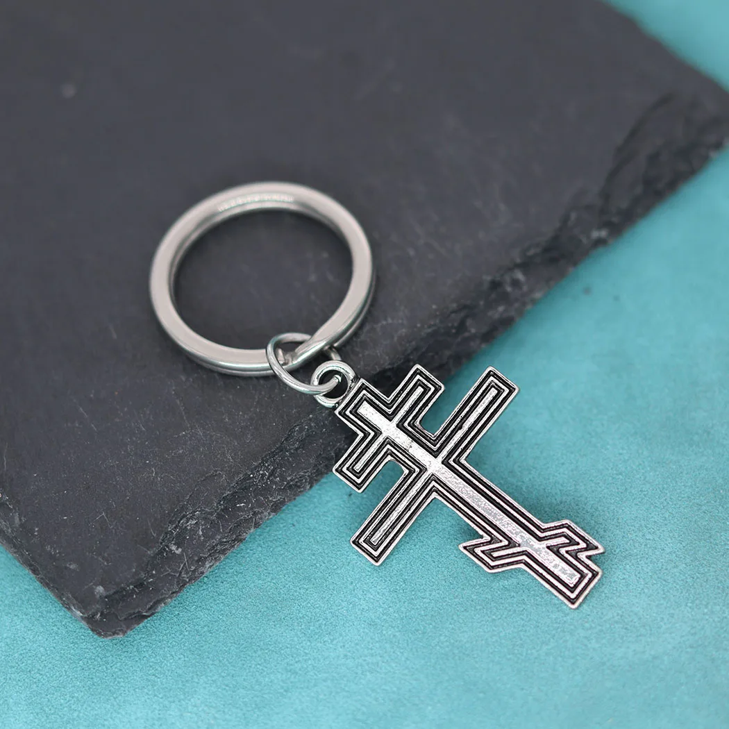 Russian-Orthodox-Cross-Pendant-Keychain-For-Men-Women-Suppedaneum-Cross ...