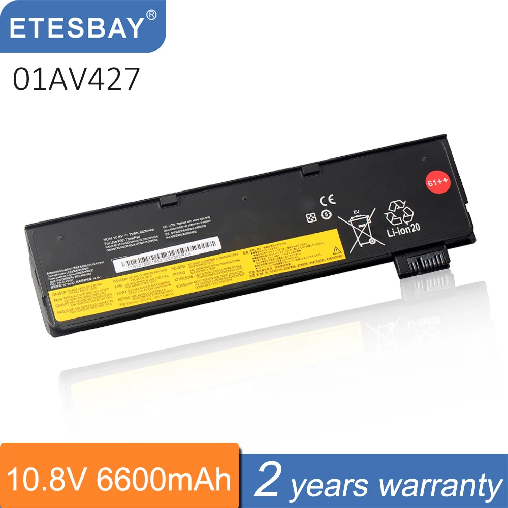 ETESBAY-72WH-24WH-Laptop-Battery-For-Lenovo-ThinkPad-T470-T480-T570 ...