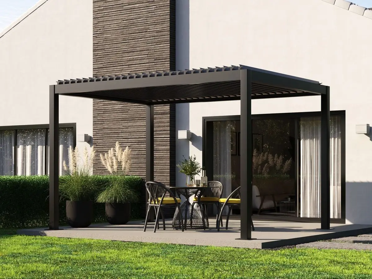 Pérgola parasol exterior 3x6 4x6, Pergolas con persianas de aluminio ...