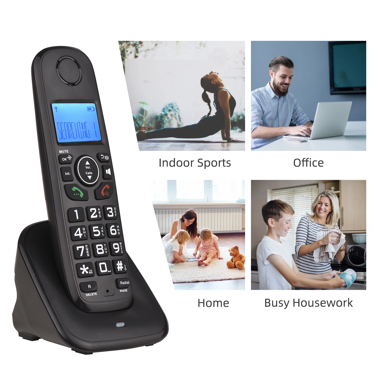 cordless-Wireless-Telephone-With-Multi-Language-Call-ID-Handfree ...