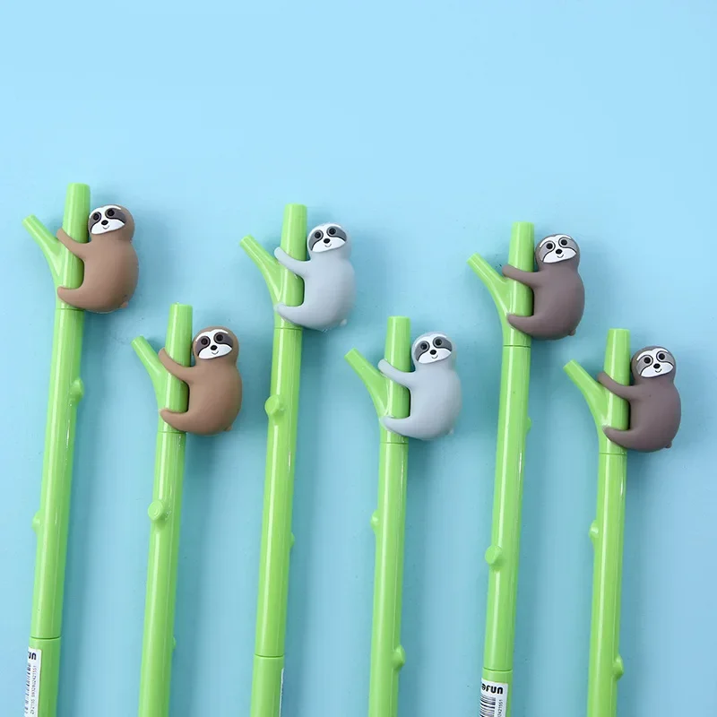 36PCS Bradypod Sloth Gel Pen Creative Hipster Black Ball Pen Cute ...