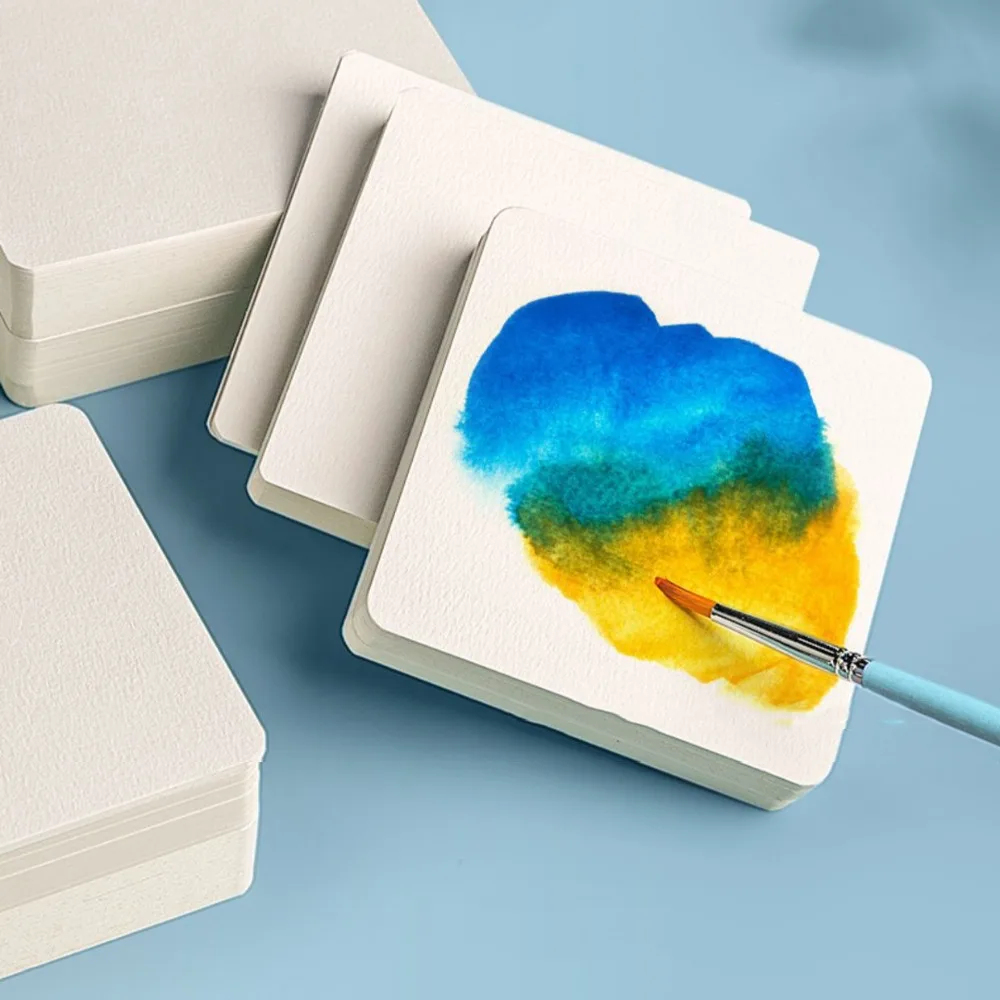 Square-Round-Drawing-Water-Color-Paper-Wood-Pulp-Professional-Coarse ...
