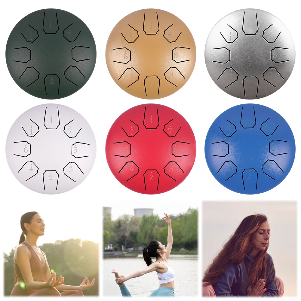 6-Inch-8-Notes-Steel-Tongue-Drum-Percussion-Instruments-Sound-Healing ...