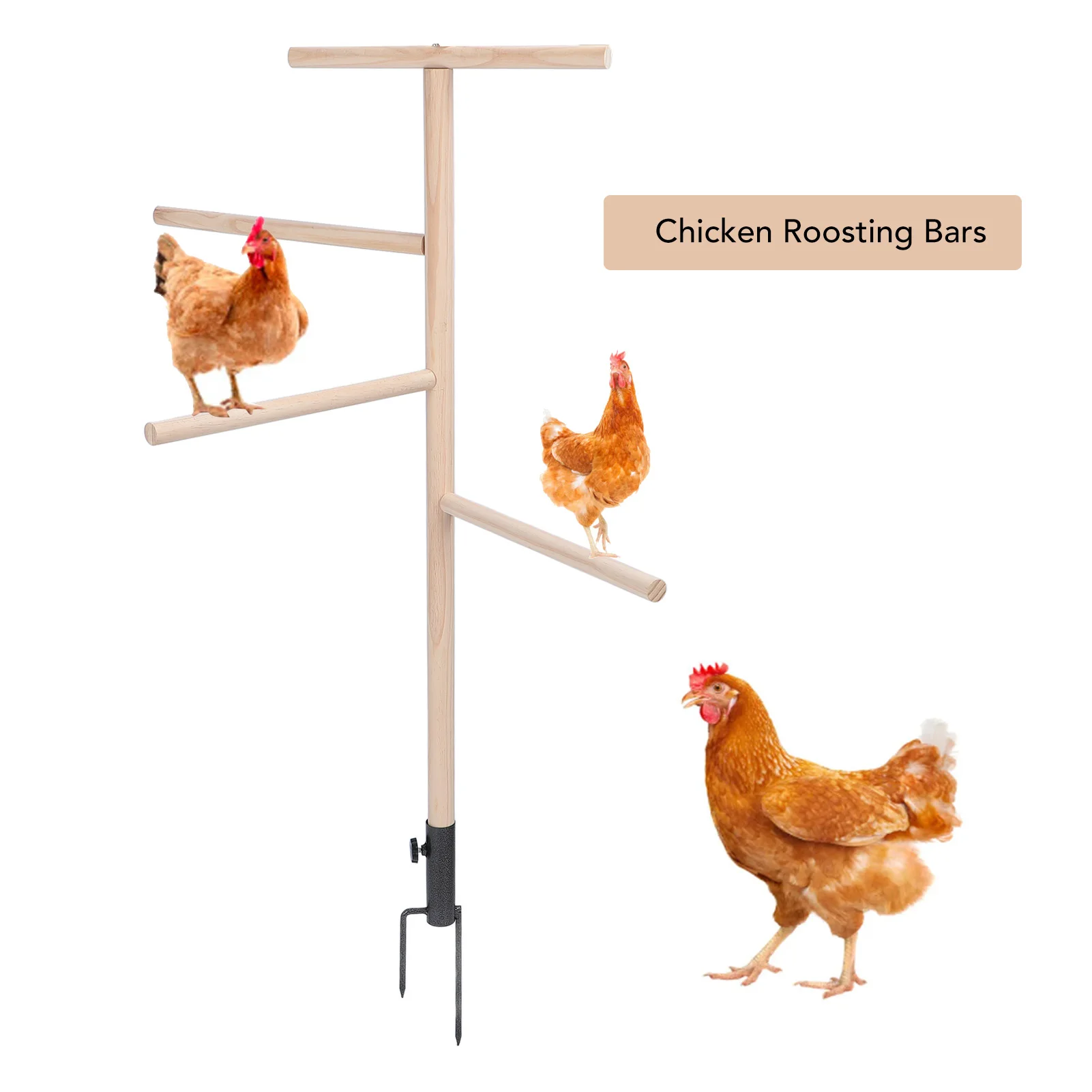 Chick-Perch-Stand-Chicken-Perch-Toy-for-Coop-Wooden-Chicken-Roost-Stand ...