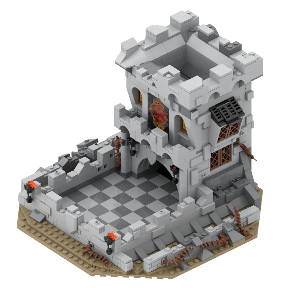 Gobricks-MOC-Medieval-Castle-Dice-Tower-Model-Building-Blocks-Classic ...