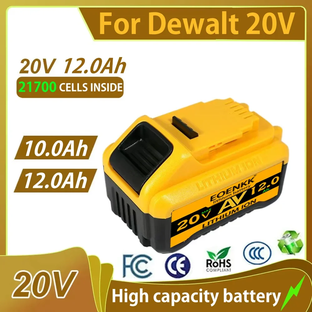 20V-12Ah-10Ah-DCB203-Lithium-Battery-Replacement-for-DeWalt-18V-20V-21V ...