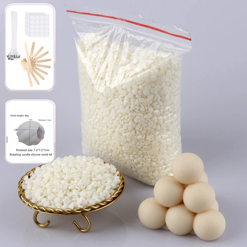 100-1000G Natural Soy Wax Flake Scented Candle Raw Material 100% ...