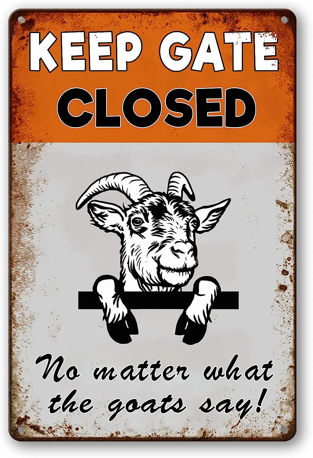 Farm-Goat-Tin-Sign-Funny-Animal-Metal-Signs-Goat-Gifts-For-Goat-Lovers ...