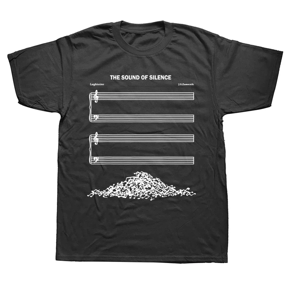 Funny The Sound Of Silence Music Lover T Shirts Graphic Cotton ...