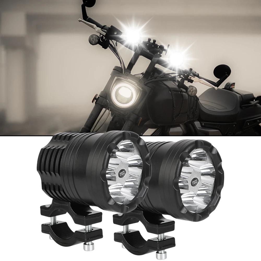 12V Motorcycle Light for BMW Honda Kawasaki Cafe Racer Auxiliary Fog ...