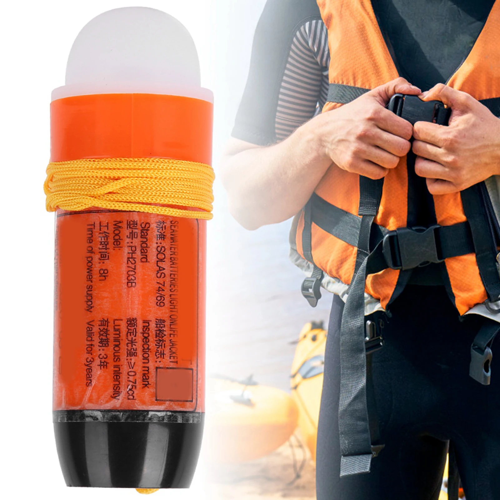 Marine-Life-Jacket-Lamp-Lightweight-Waterproof-Life-Vest-Light-For ...
