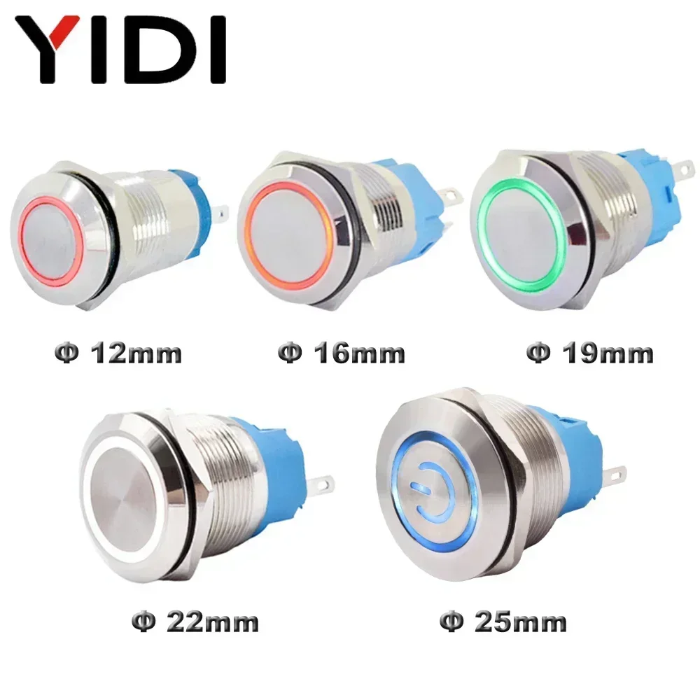 Customized-12mm-16mm-19mm-22mm-25mm-LED-Metal-Stainless-Steel-ON-OFF ...
