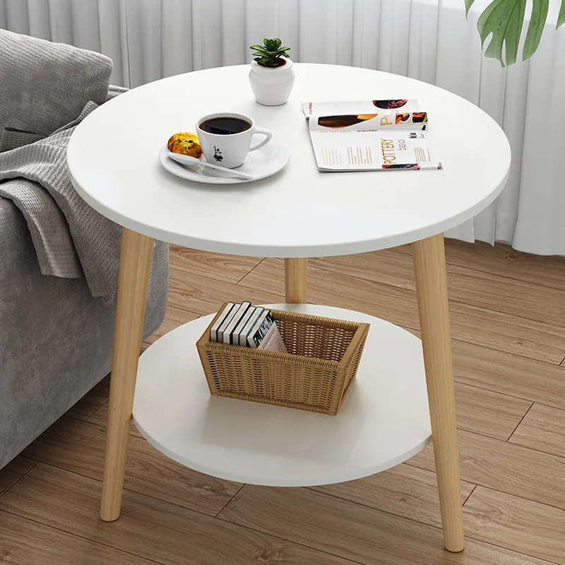 Double-Layer-Mini-Coffee-Table-Sofa-Balcony-Corner-Tea-Table-Living ...