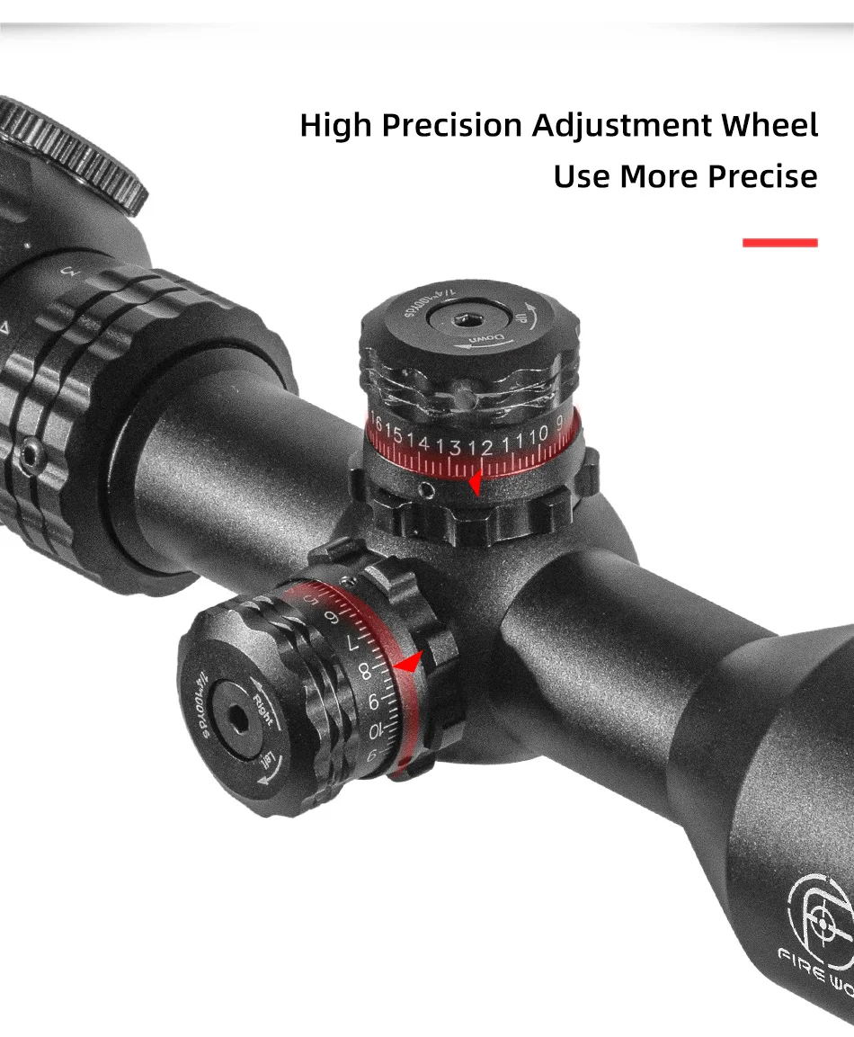 FIRE WOLF 3-9X40 Riflescope Tactical Optical Rifle Scope RGB Button ...