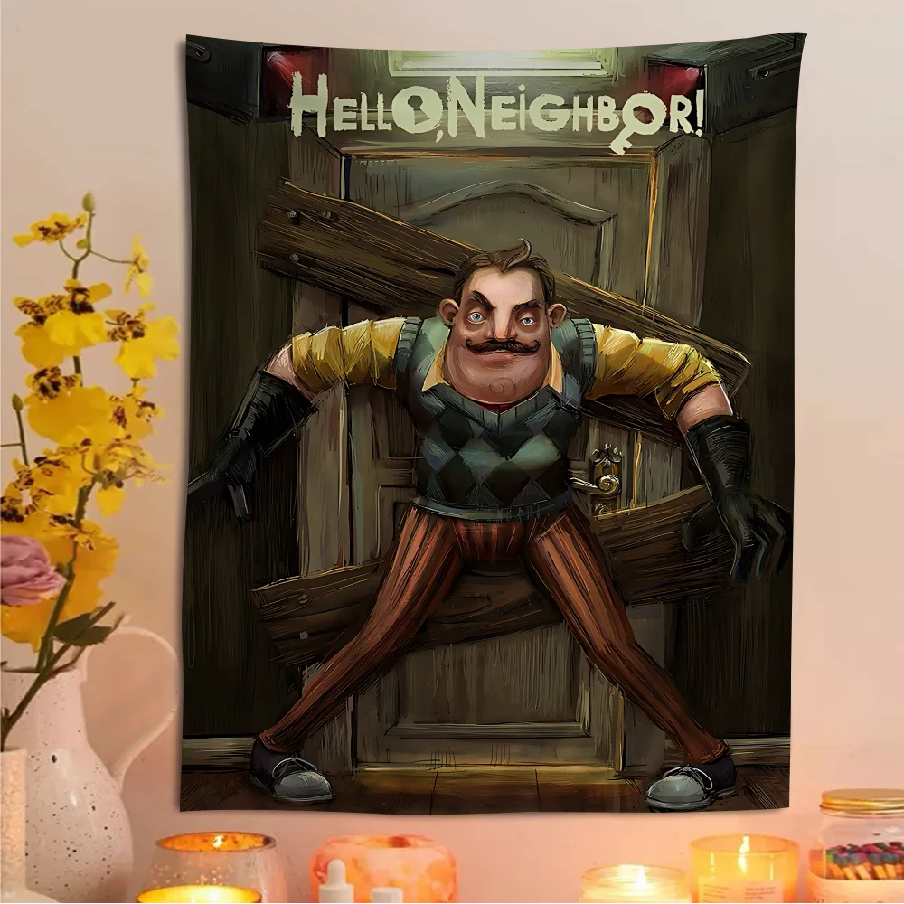 Game HELLO N-NEIGHBOR Printed Large Wall Tapestry Art Science Fiction ...