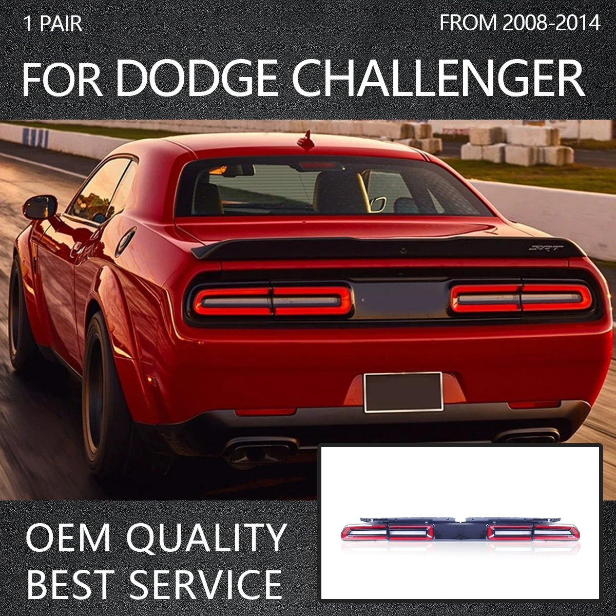Car-LED-Tail-Light-For-Dodge-Challenger-2008-2010-2014-Retrofit-Car ...