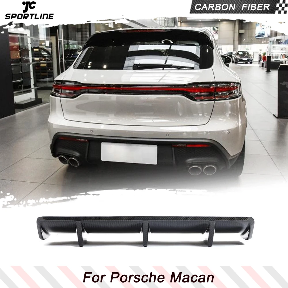 Real Carbon Fiber Rear Bumper Diffuser Lip Spoiler for Porsche Macan ...