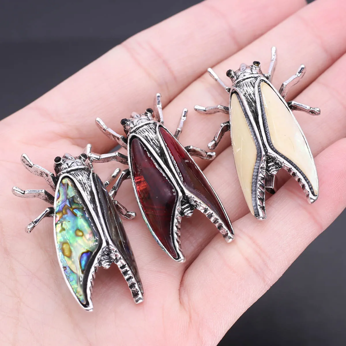 Insect Cicada Pin Fashion Natural Shell Bugs Beetle Brooches Pendant ...