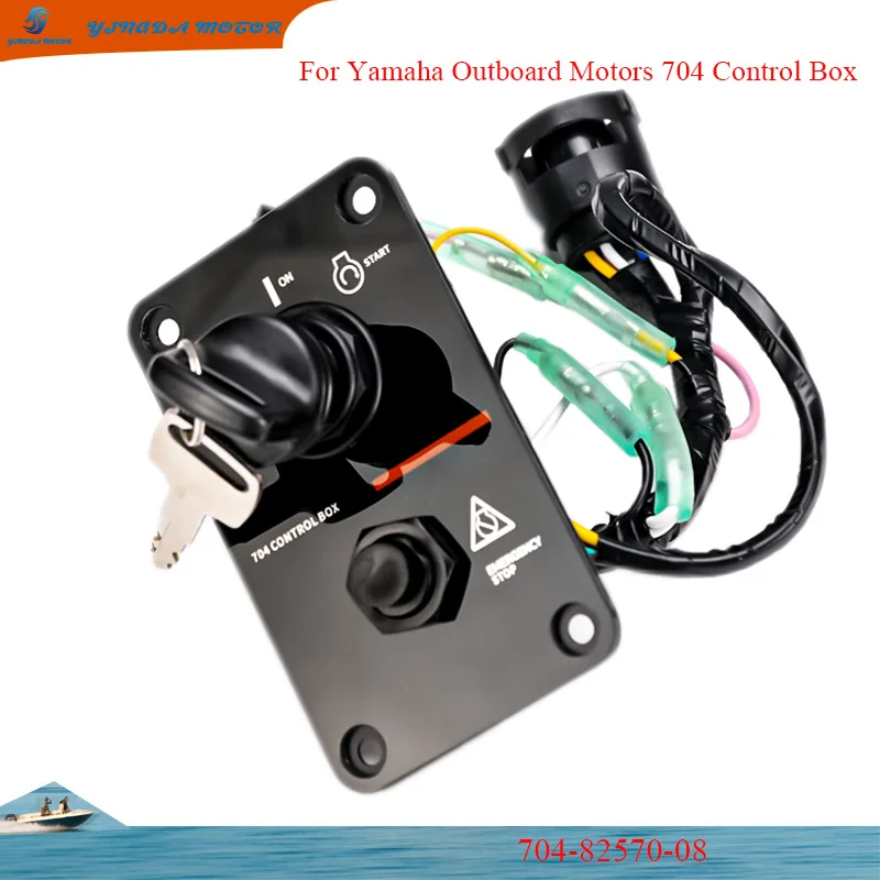 704-82570-08 For Yamaha Single Engine Key Switch Panel 704 Control Box ...