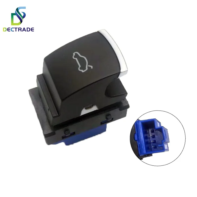 DECTRADE Chrome Tailgate Rear Trunk Door Lid Open Release Switch Button ...