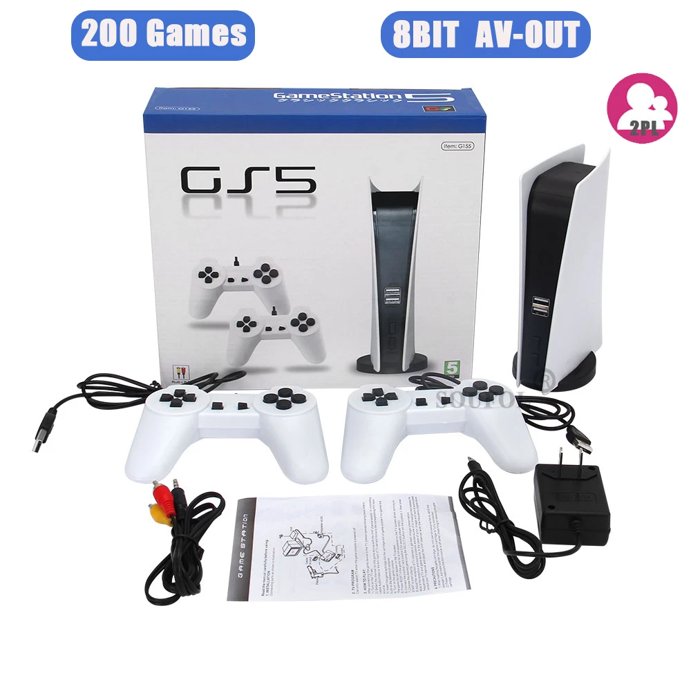 New Game Station 5 Usb Wired Video Game Console With 200 Classic Games ...