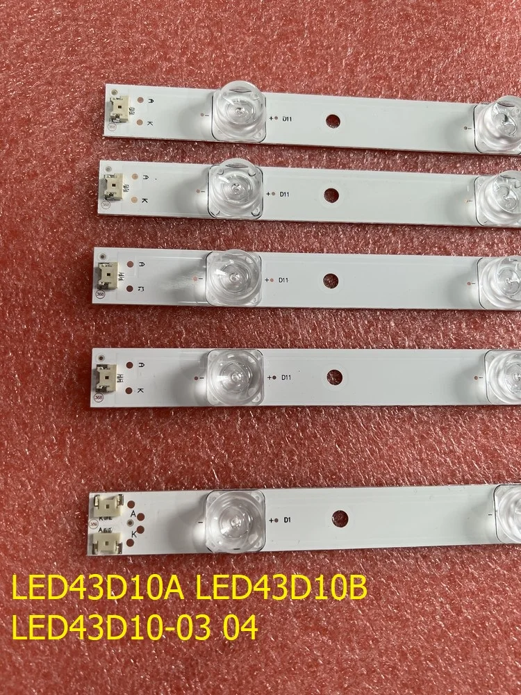 Kit-5pcs-LED-Backlight-strip-For-JVC-LT-43M650-LT-43M450-LE43U6500U ...