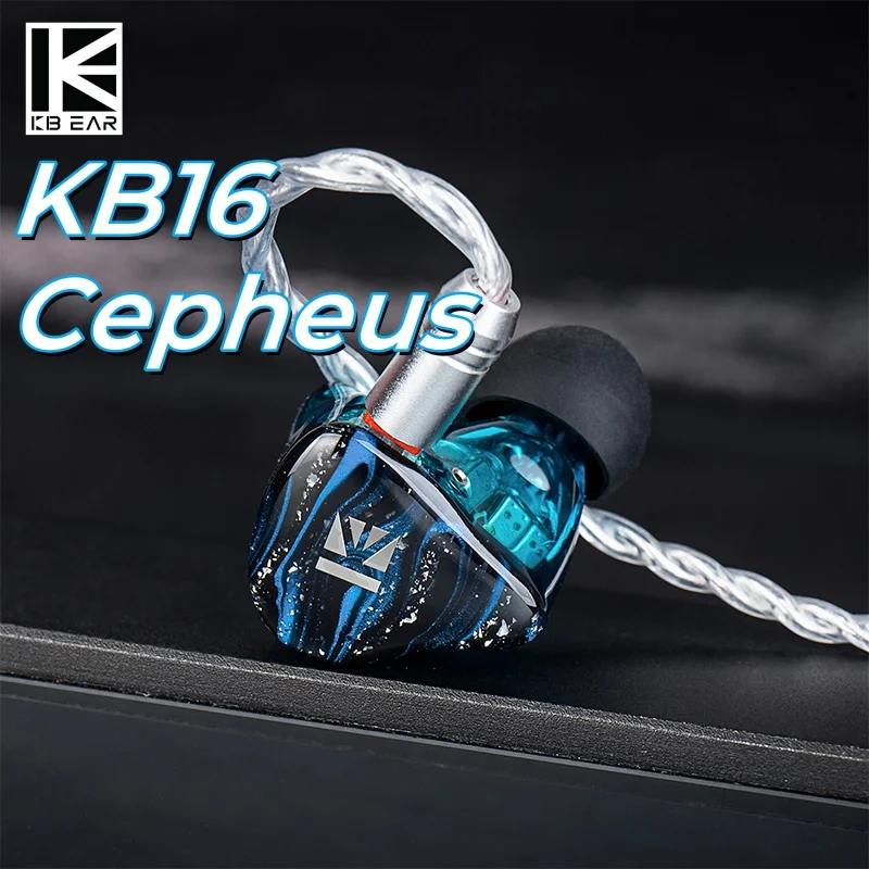 KBEAR Cepheus KB16 인이어 유선 듀얼 마그네틱 회로 듀얼 DD 강력한 베이스 16 드라이버 하이브리드 HiFi ...