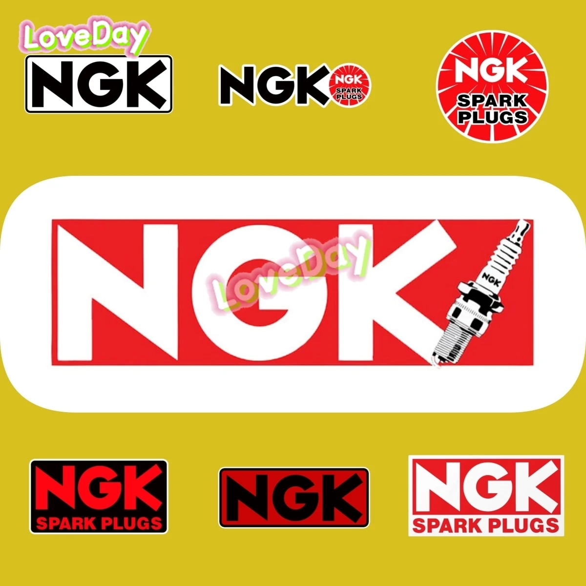 NGK Spark Plugs Sticker Decal Vinyl JDM Racing Decorative Decal ...