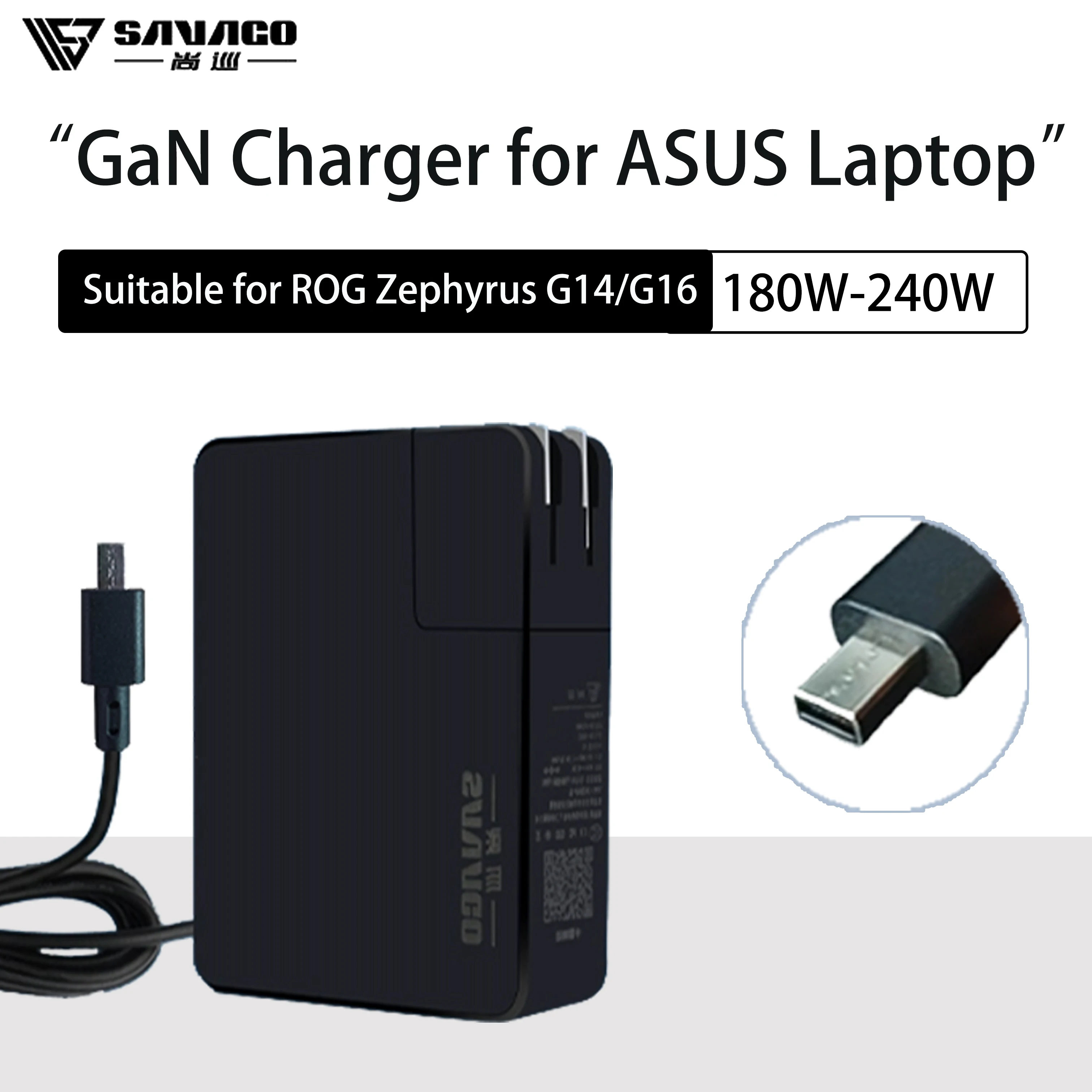 SAVAGO-20V10A-200W-AC-Adapter-Laptop-Power-for-ASUS-ROG-Zephyrus-G14 ...