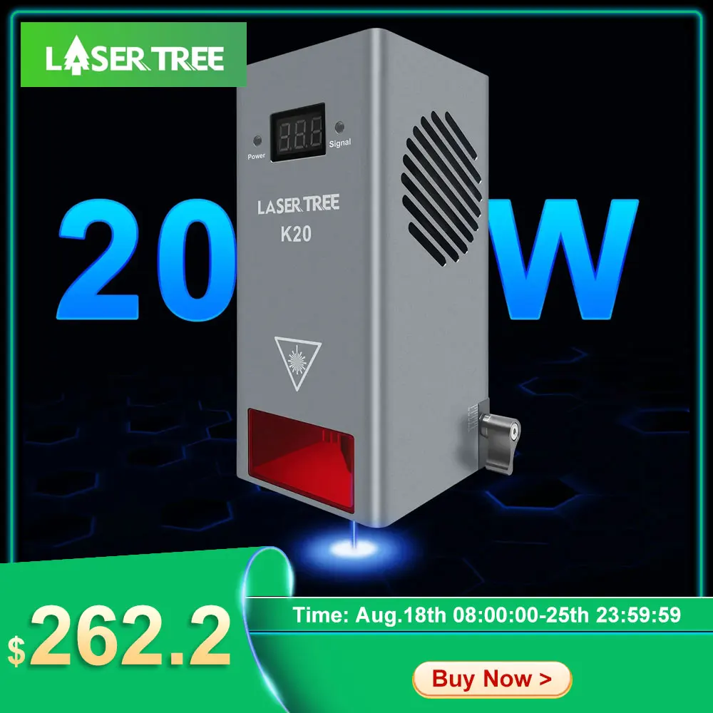 LASER-TREE-K20-20W-Optical-Power-Laser-Head-with-Air-Assist-TTL-Blue ...