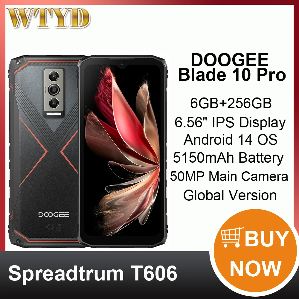 DOOGEE-Blade-10-Pro-Rugged-Phone-6GB-256GB-6-56-IPS-Screen-Android-14 ...