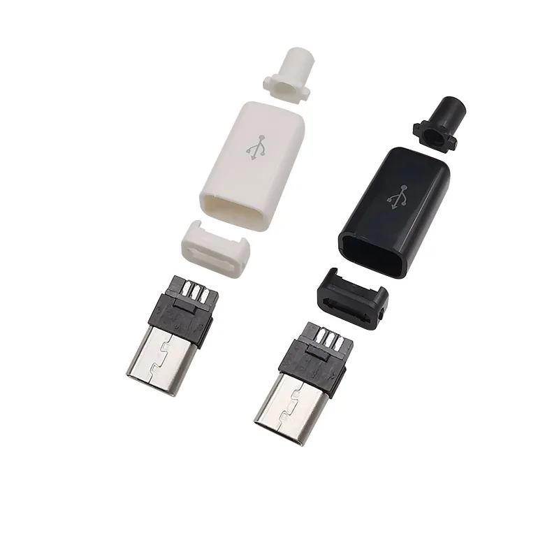 10Pcs-Micro-USB-5-Pin-Soldering-Type-Male-Plug-Connectors-MicroUSB-Plug ...