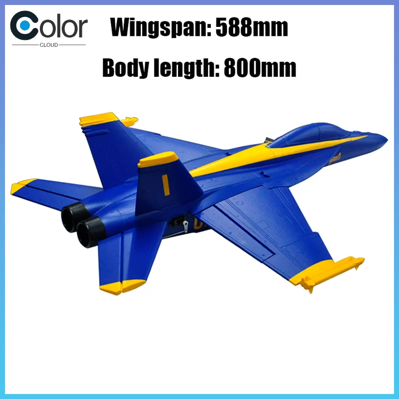 588mm Wingspan F18 Fighter Jet, 12-Blade 50-Channel Electric Fixed-Wing ...