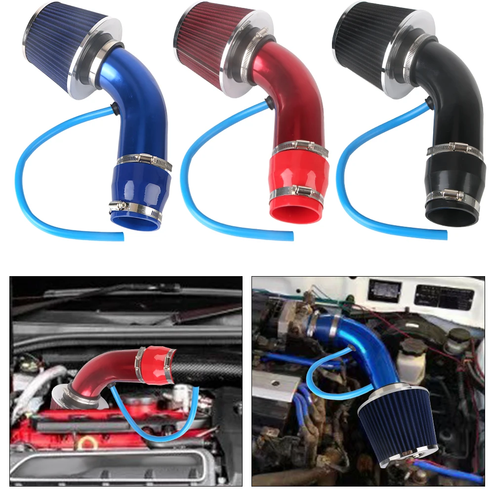 76mm-3Inch-Car-Air-Filter-With-Pipe-Tube-Air-Intake-System-Turbo ...