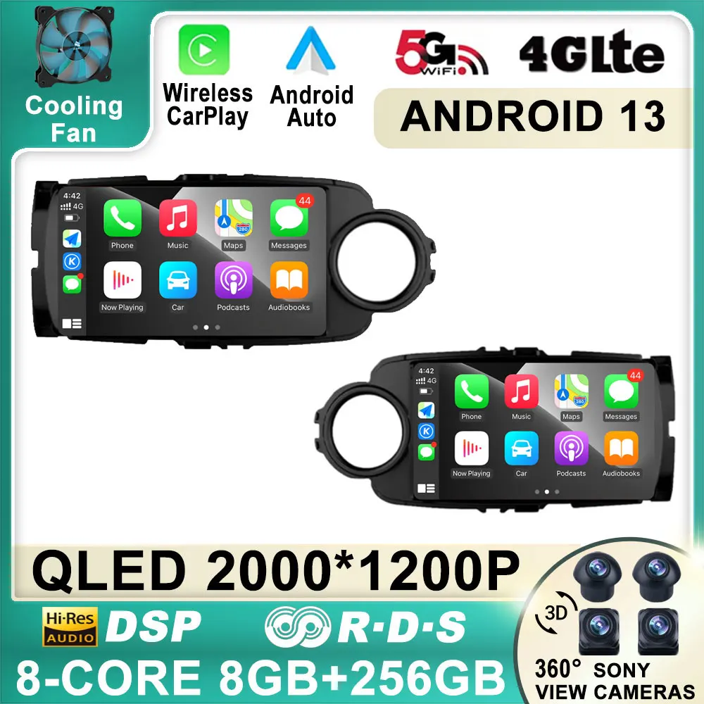 Android 13 For Toyota Yaris 2012 2017 Car Radio Autoradio GPS ...
