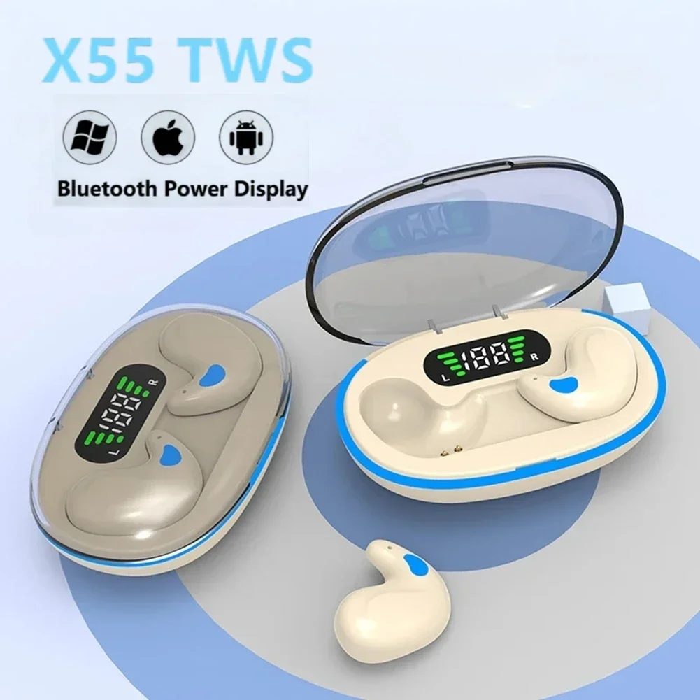 NEW-X55-TWS-Wireless-Bluetooth-Earbuds-headset-Waterproof-Earphones ...