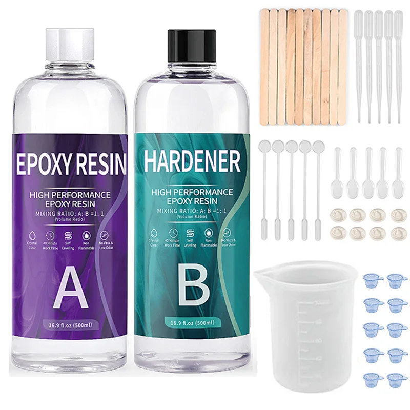 1:1 Ab Epoxyhars Lijm Kit Hoge Zelfklevende Crystal Verharder Lijm Set ...