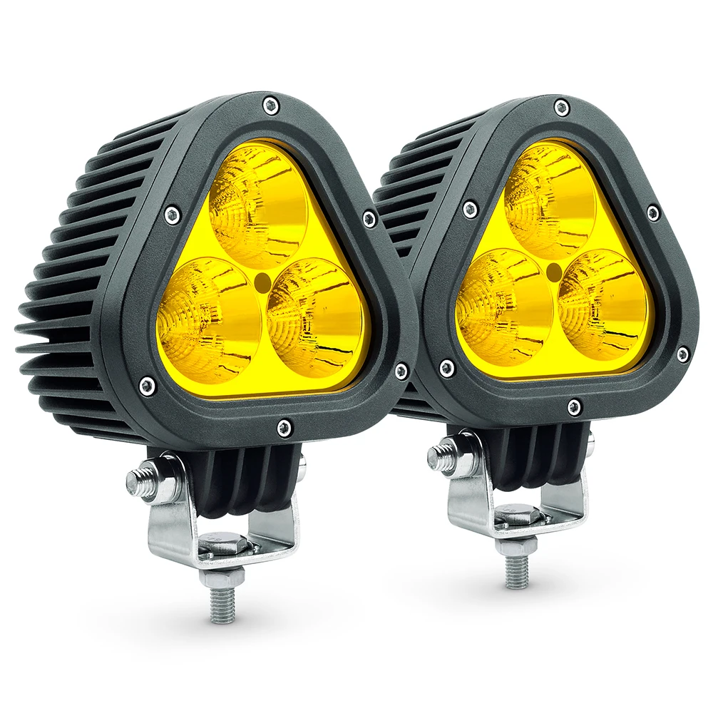 New-Triangle-Amber-LED-Fog-Lights-60W-LED-Work-Lights-Off-Road-Driving ...