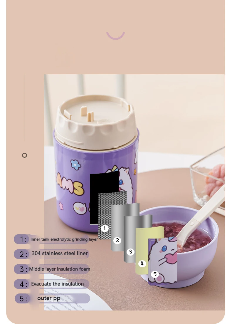 GOURDE BIDON,Violet-501-600ml--Bouteille'eau'extérieur en acier ...