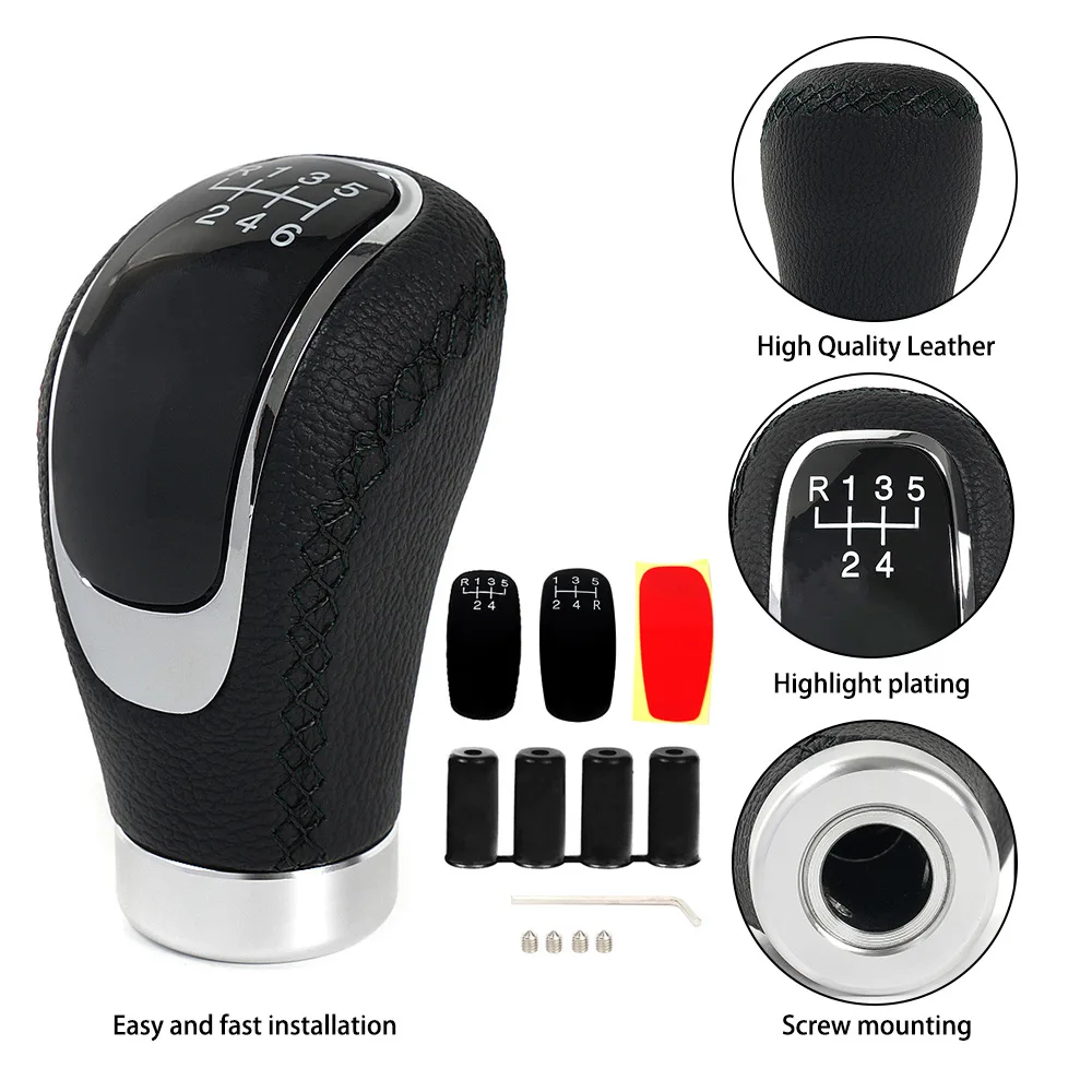 Universal 5/6 Speed Gear Shift Knob Shifter Lever Handle Modified Stick ...