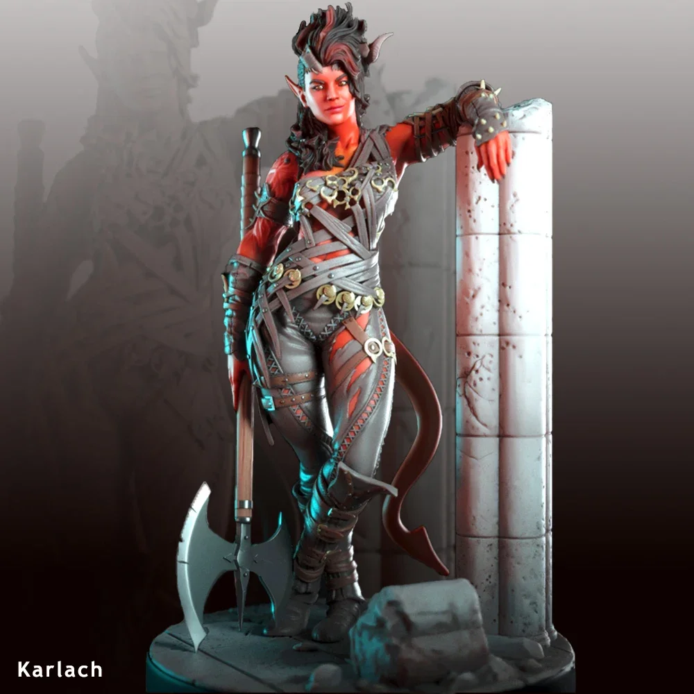 Karlach-Miniature-Figurine-1-24-Resin-Model-Kit-Unpainted-Plastic-Model ...