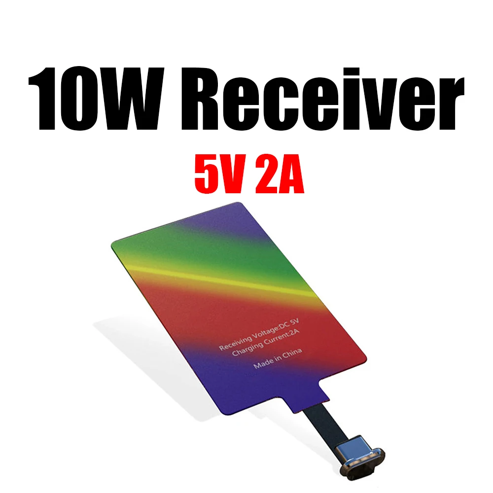 10W-5V-2A-Qi-Wireless-Charger-Receiver-Pad-Android-Type-C-Fast-charging ...