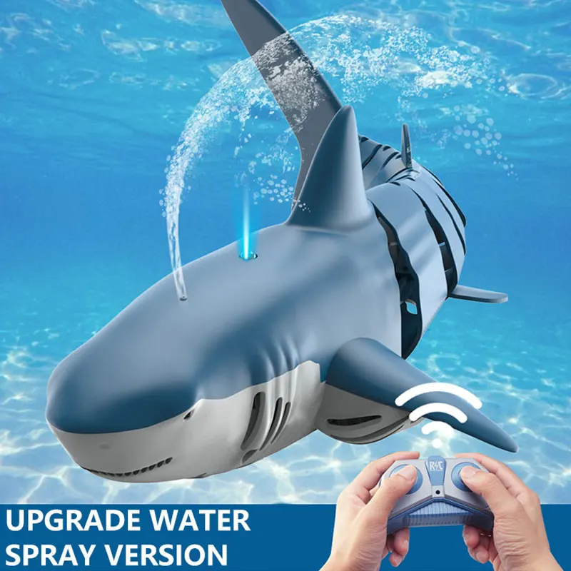 Smart-Rc-Shark-whale-Spray-Water-Toy-Remote-Controlled-Boat-ship ...