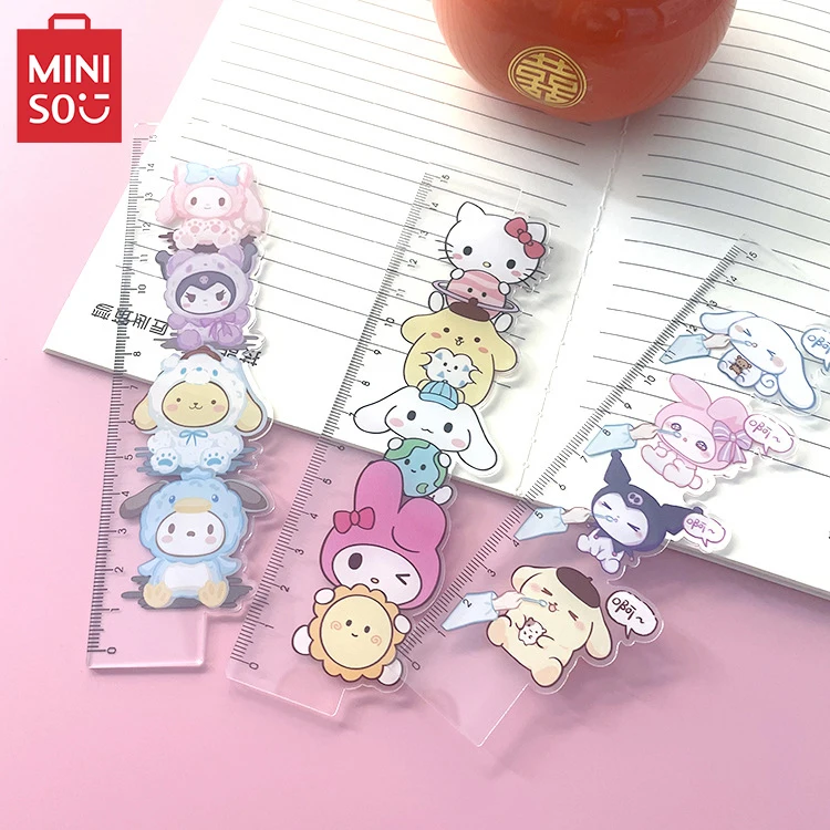 MINISO-Sanrio-Series-Ruler-15cm-Kawaii-School-Supplies-Acrylic-Creative ...