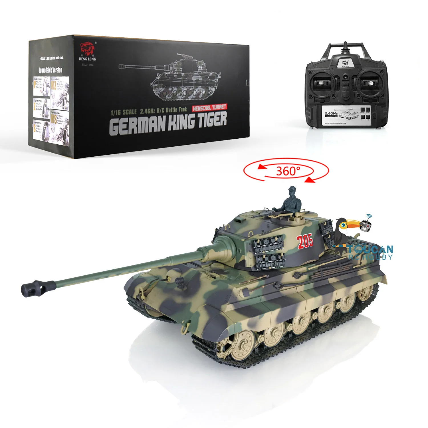 Henglong-1-16-7-0-Plastic-FPV-King-Tiger-RC-Tank-3888A-360-Turret ...