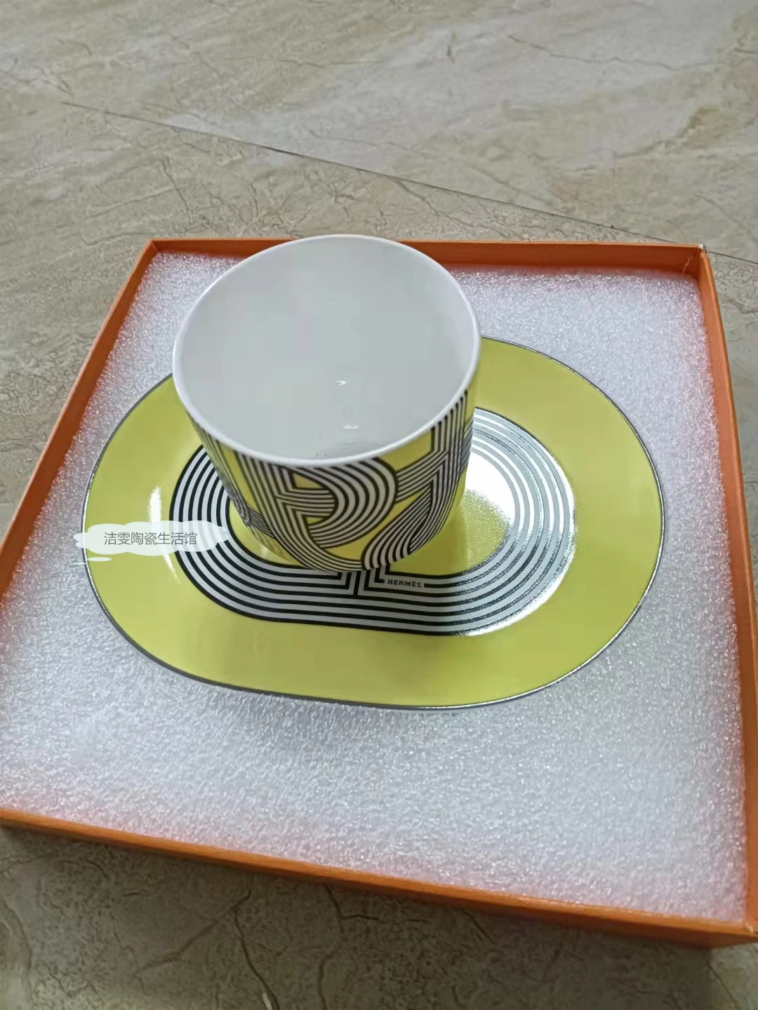 SERVICE A THE,Green Cup--Ensemble de tasses et plats européen, Mini ...