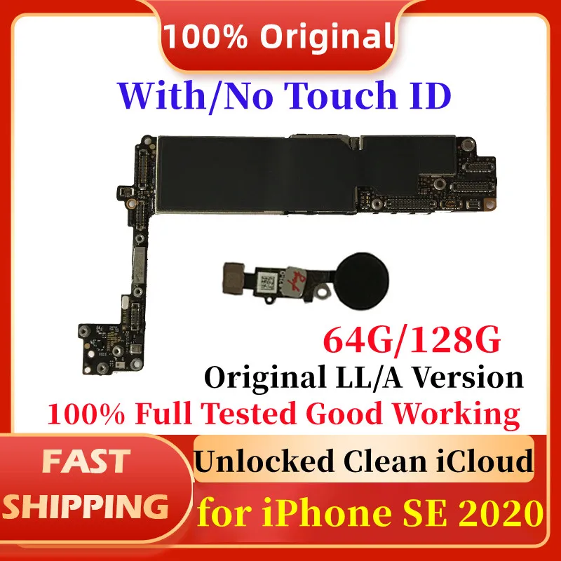 Placa-base-Original-desbloqueada-para-iPhone-SE-2020-con-Touch-ID-128gb ...