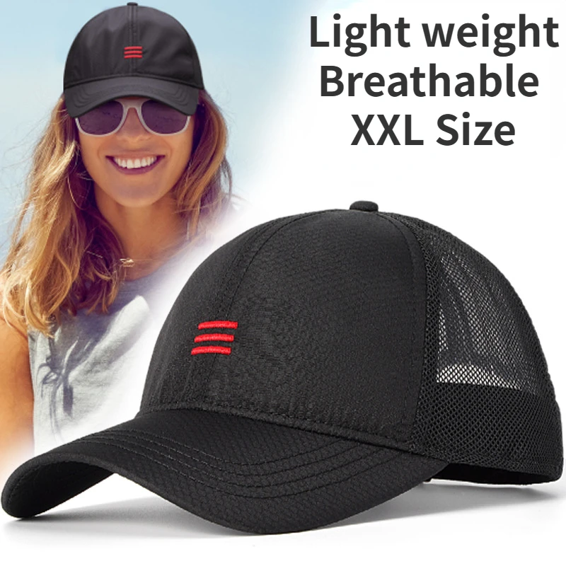 Breathable-Baseball-Cap-for-Women-Men-Running-Sports-Hat-Oversized-Big ...